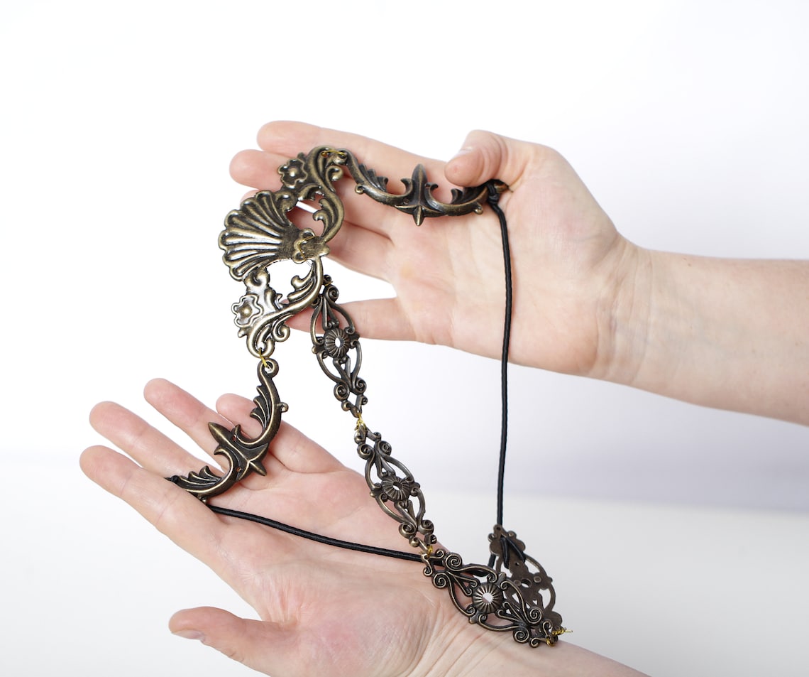 Metal Mask, Face Frame, Metal Headdress, Gothic Headdress, Festival ...