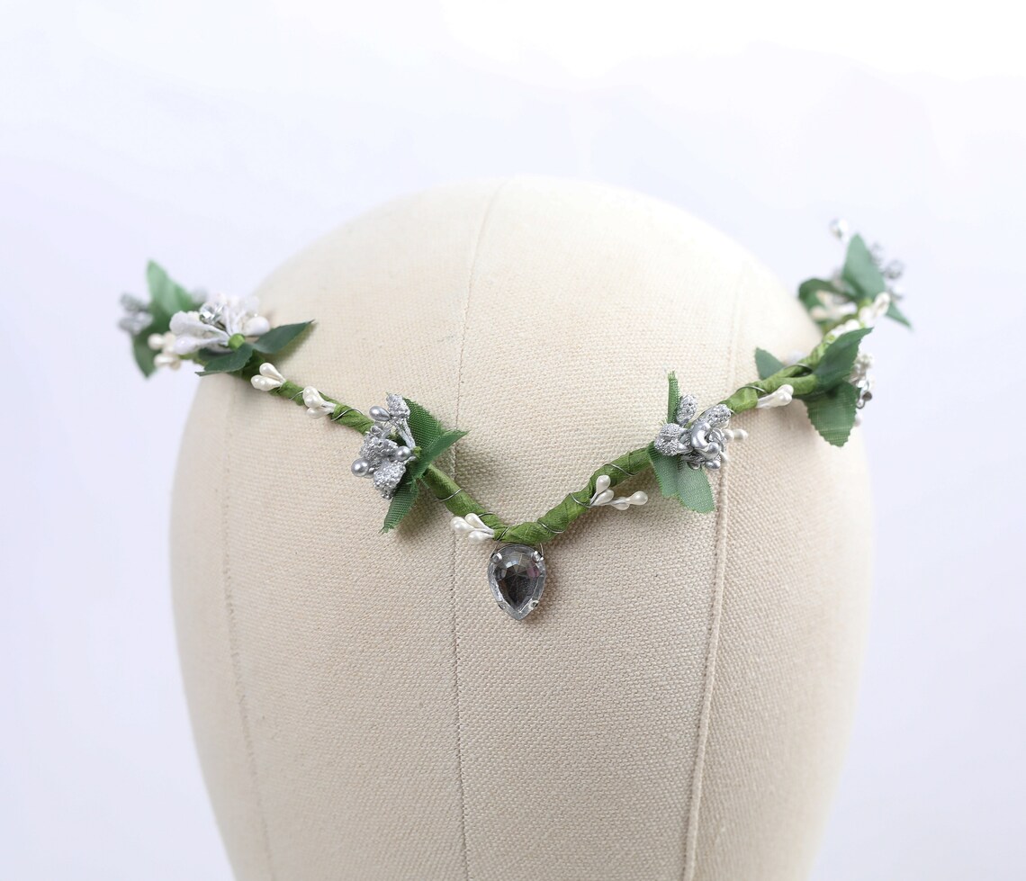 Elvish Flower Crown, Elf Headpiece, Leaf Fairy Crown, Elf Crown ...