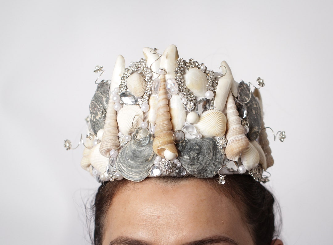 Pastel Mermaid Crown, Shell Crown, Mermaid Costume Accessory, Seashell ...