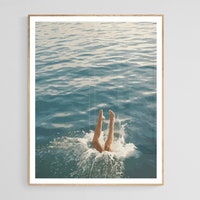 C /in Flight - Dive / Diver / Diving / Sport / Painting Print / Retro ...