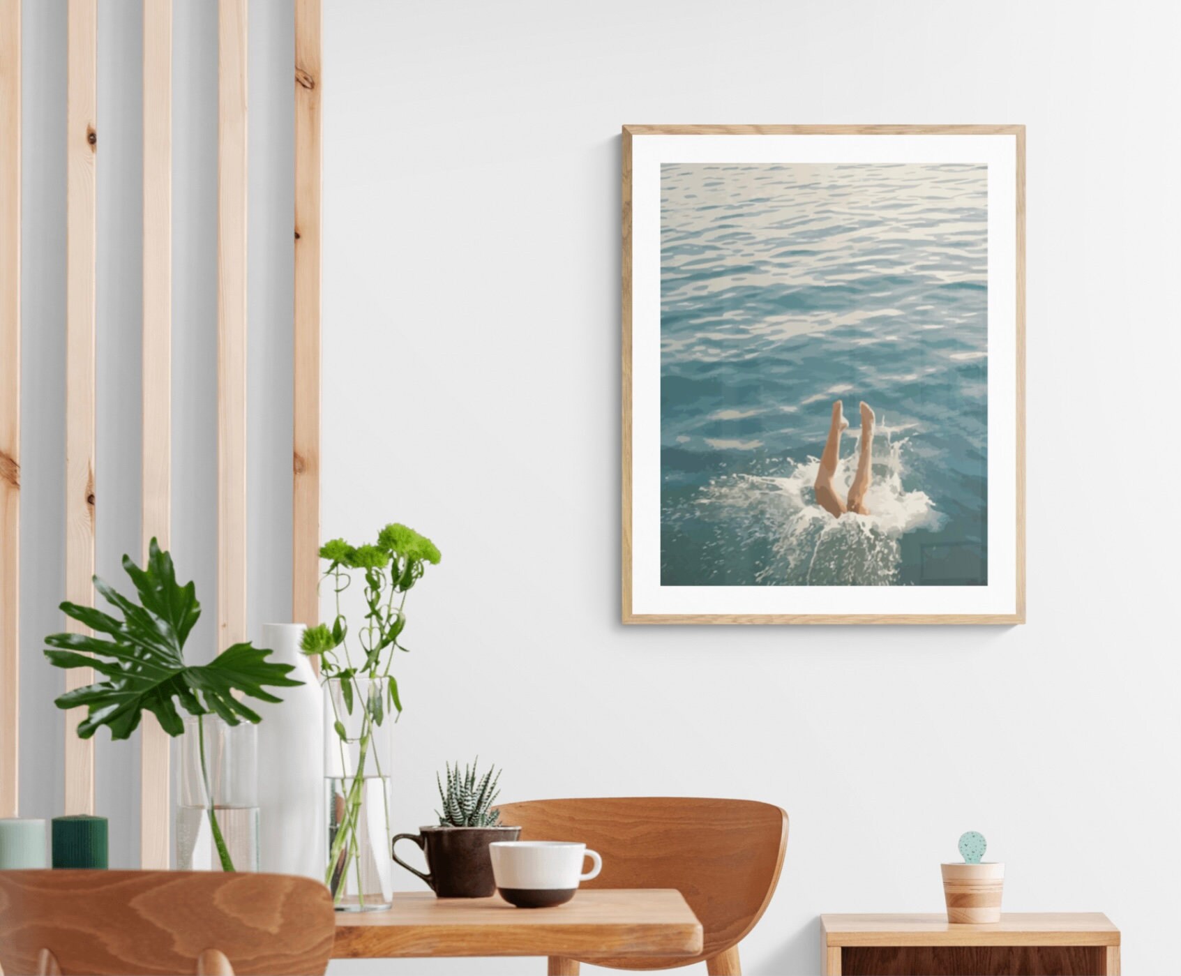 Dive in Printable Poster / Digital Print / Ocean / Blue / Human ...