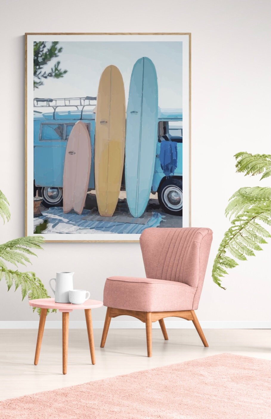 Longboards Printable Poster / Digital Artwork / Coastal / Surfboard ...