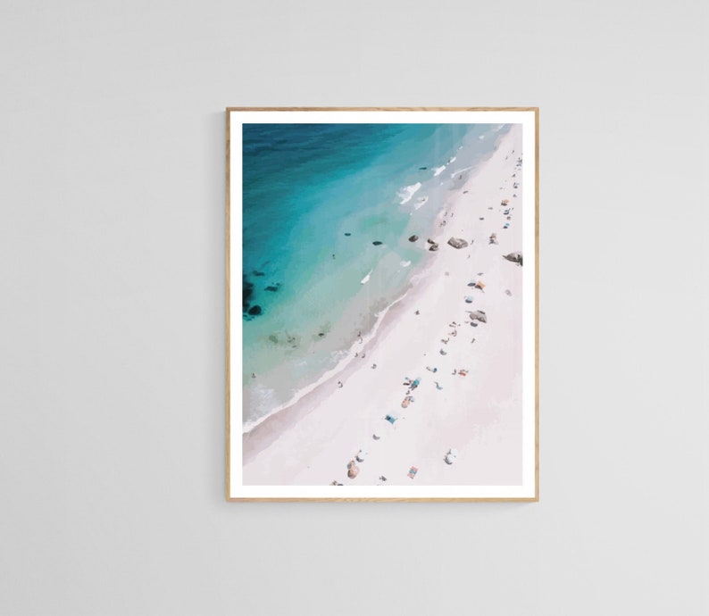 Beach Scene Printable Poster / Digital Artwork / Coastal / - Etsy Australia