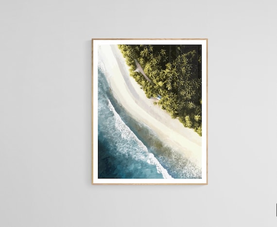 Coastal Shoreline Printable Poster | Etsy