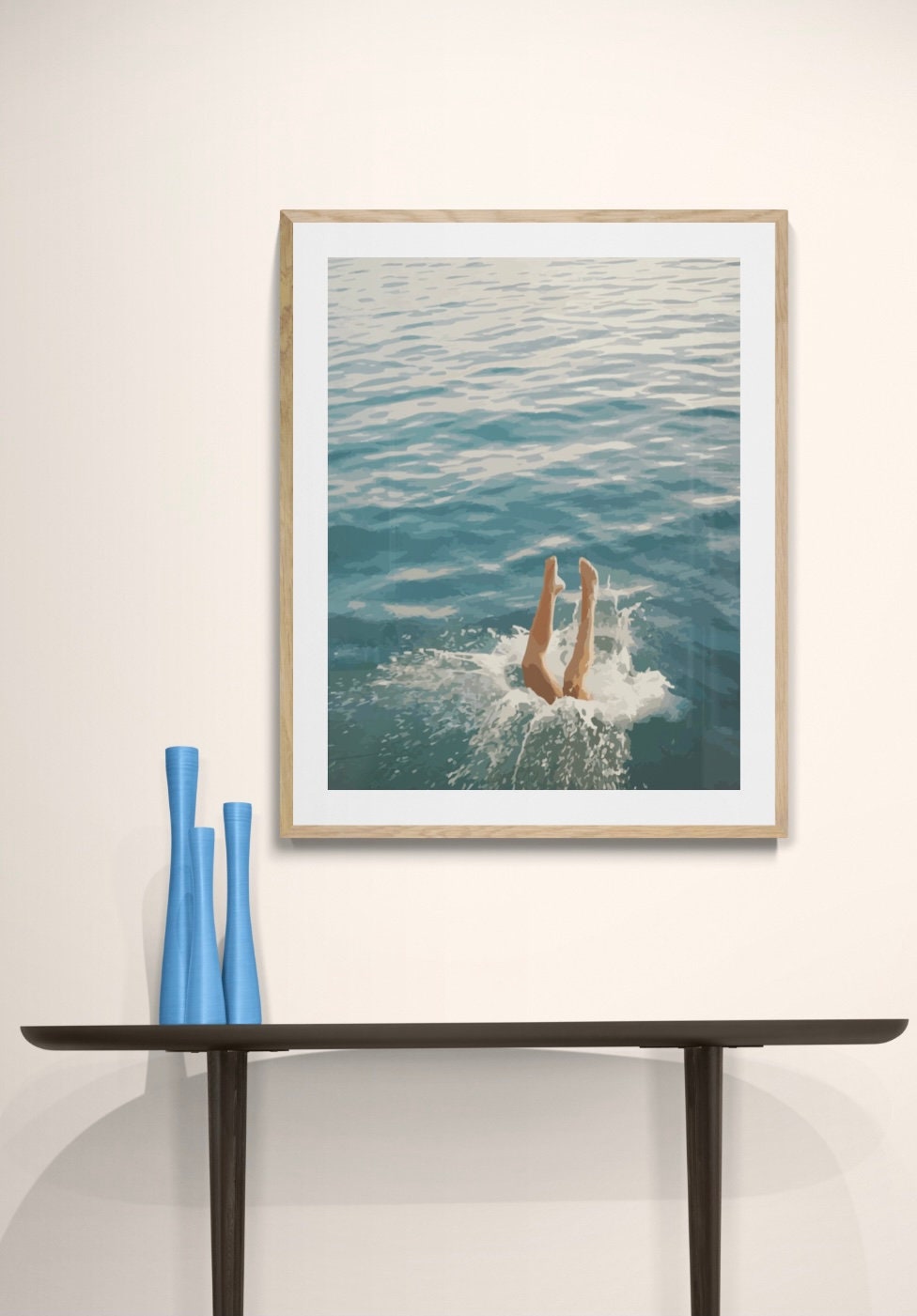 Dive in Printable Poster / Digital Print / Ocean / Blue / Human ...