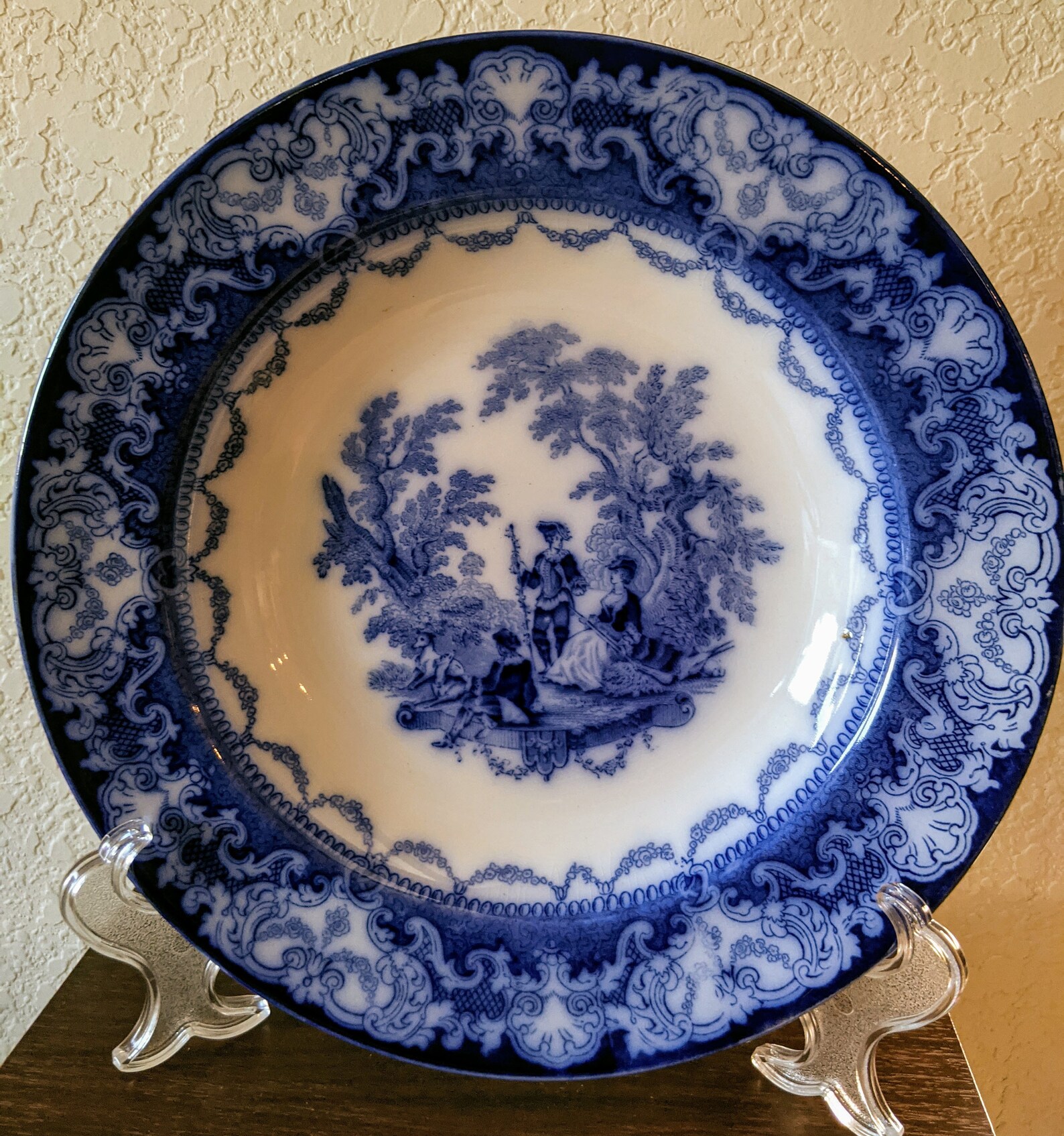 Royal Doulton Flow Blue Bowl and Plate | Etsy