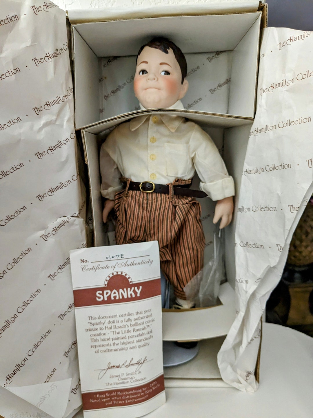 The Little Rascals spanky Porcelain Doll Hamilton Collection King World 1993 - Etsy