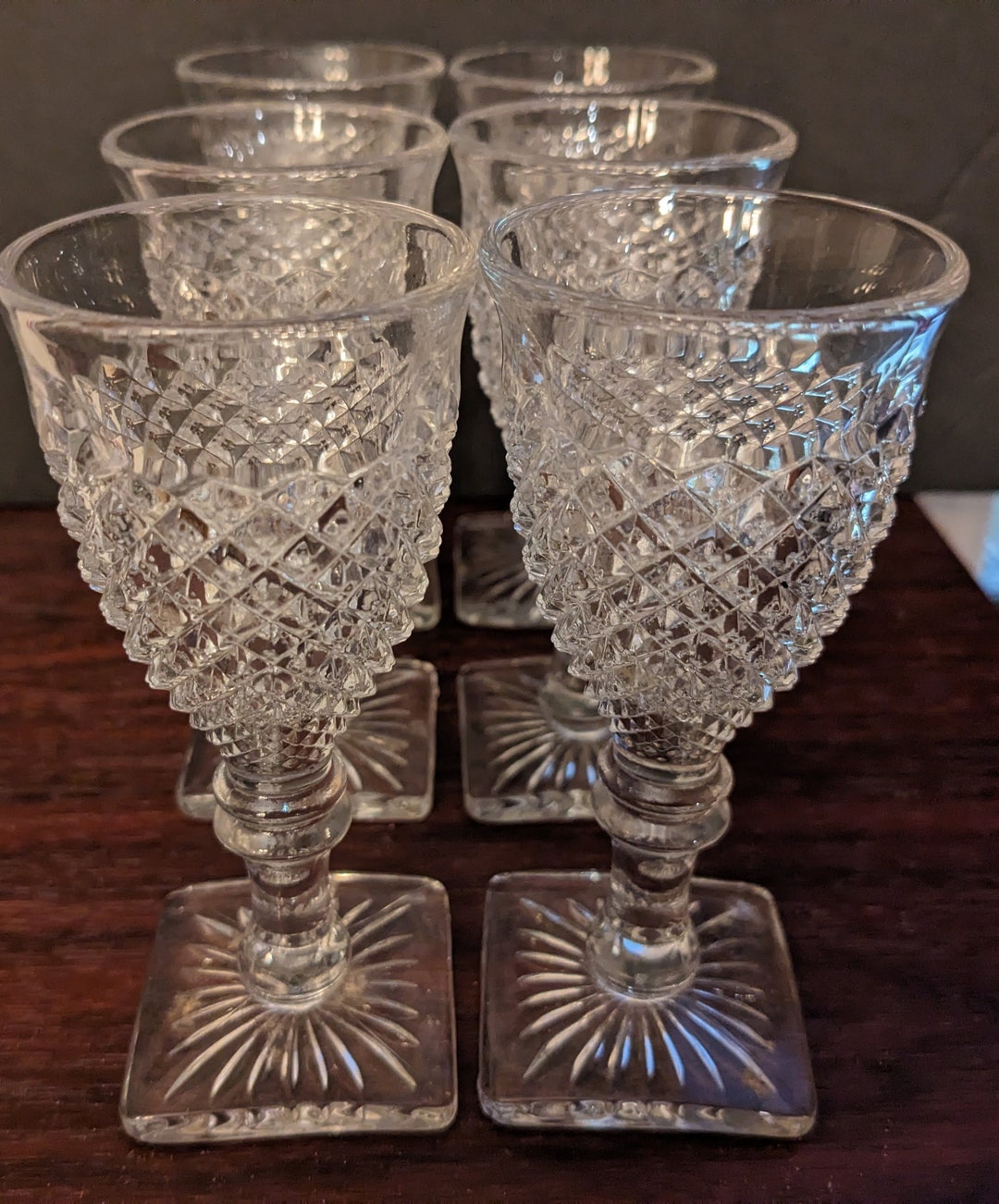 Westmoreland English Hobnail Clear Petite Wine Goblets Set of 6 - Etsy