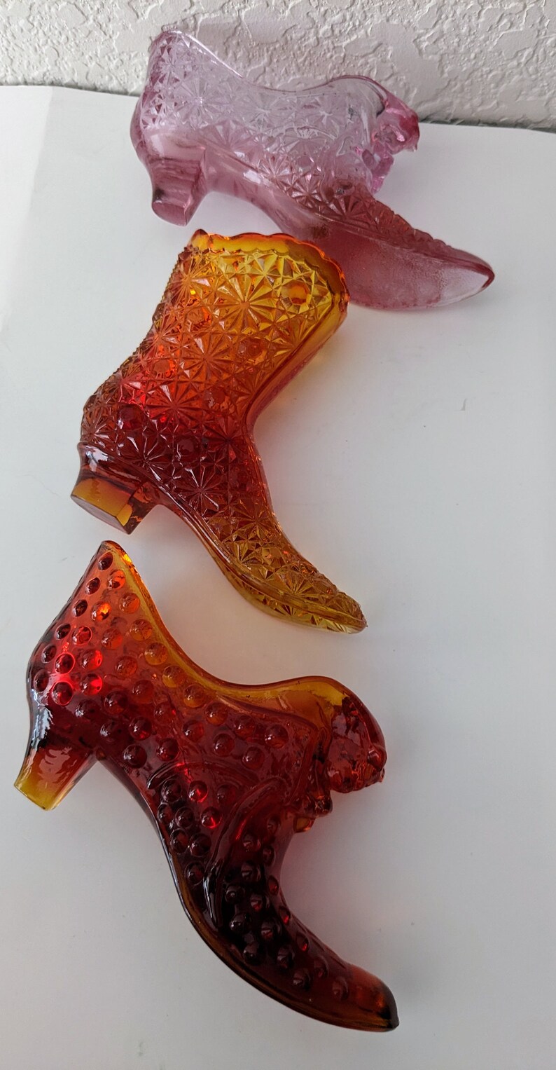 Fenton Art Glass Shoe and Boot Collection - Etsy