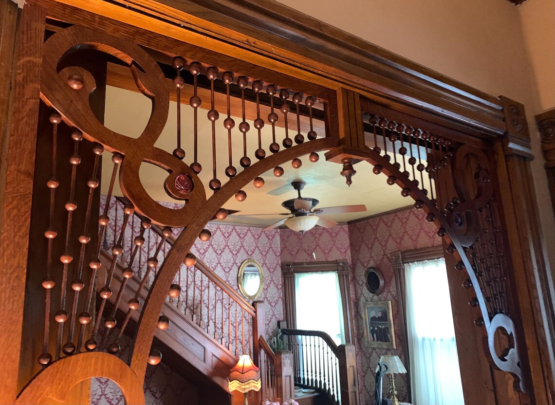 Hand Scrolled Fretwork Arch: Victorian Spandrel With Rose Jewels - Etsy