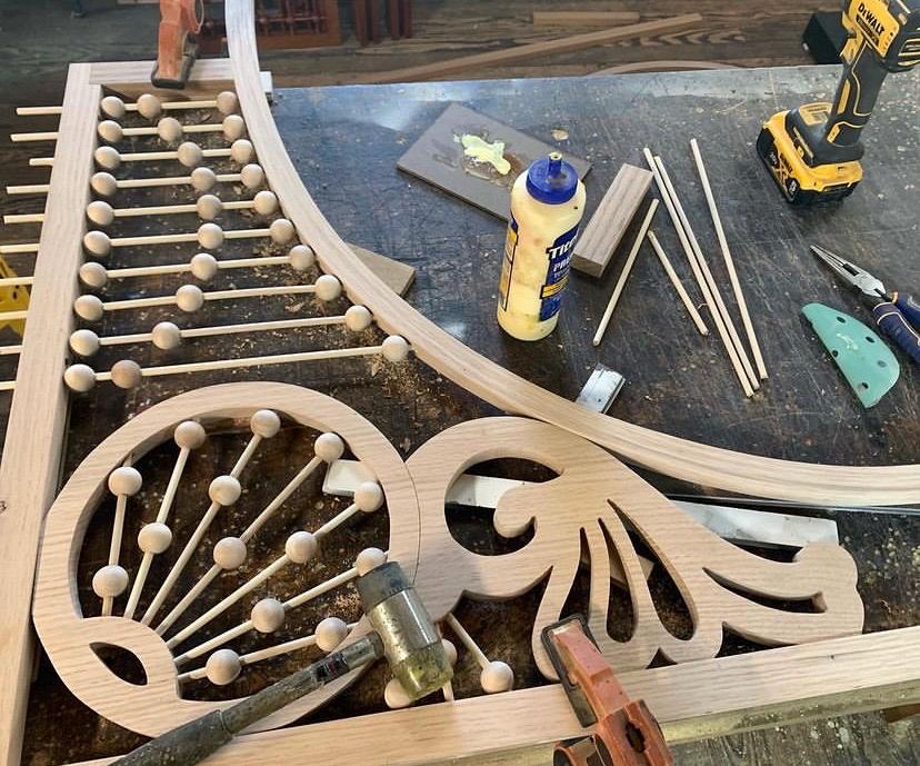 Handmade Oak Fretwork Arch - Victorian Spandrel, Custom Millwork - Etsy
