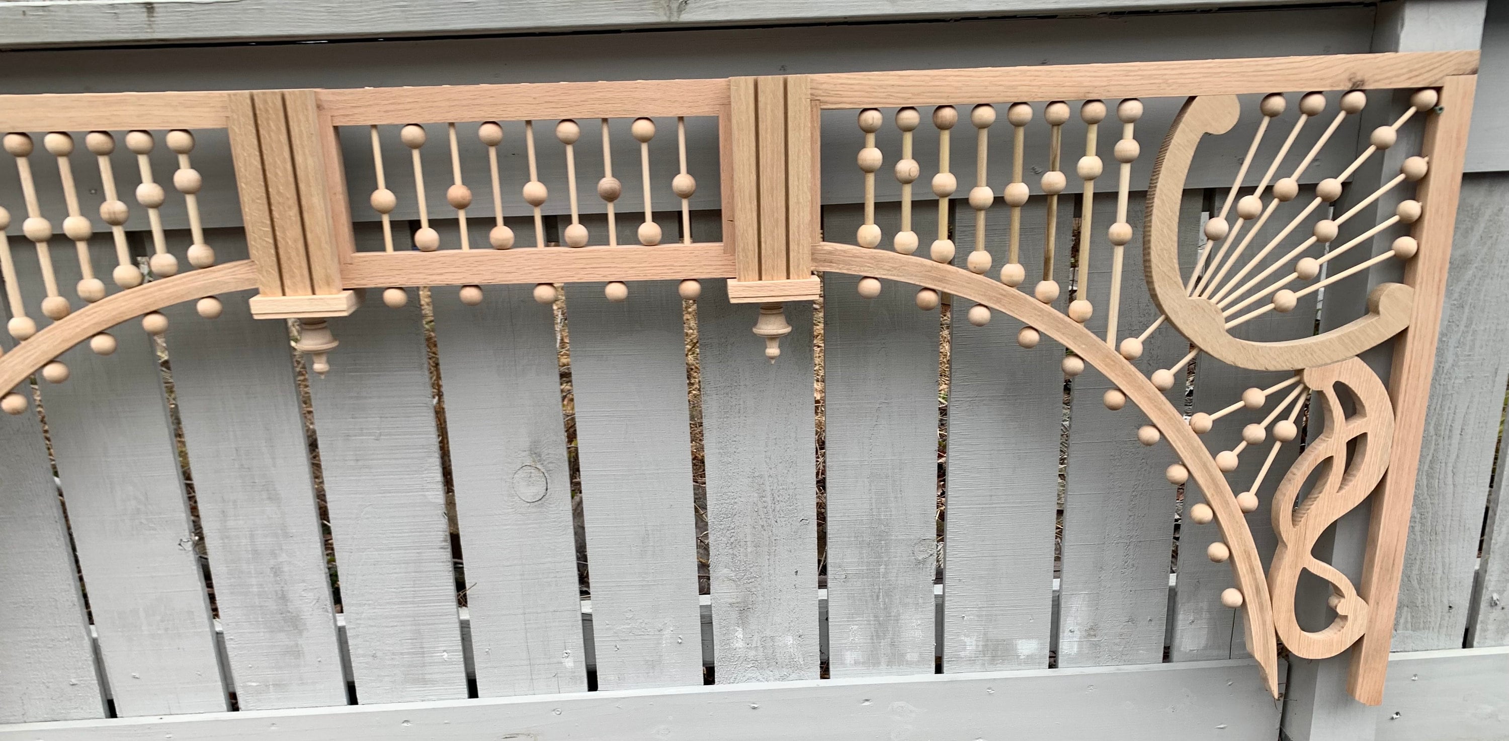 Victorian Oak Arch Spandrel: Stick and Ball Design, Art Nouveau Decor ...