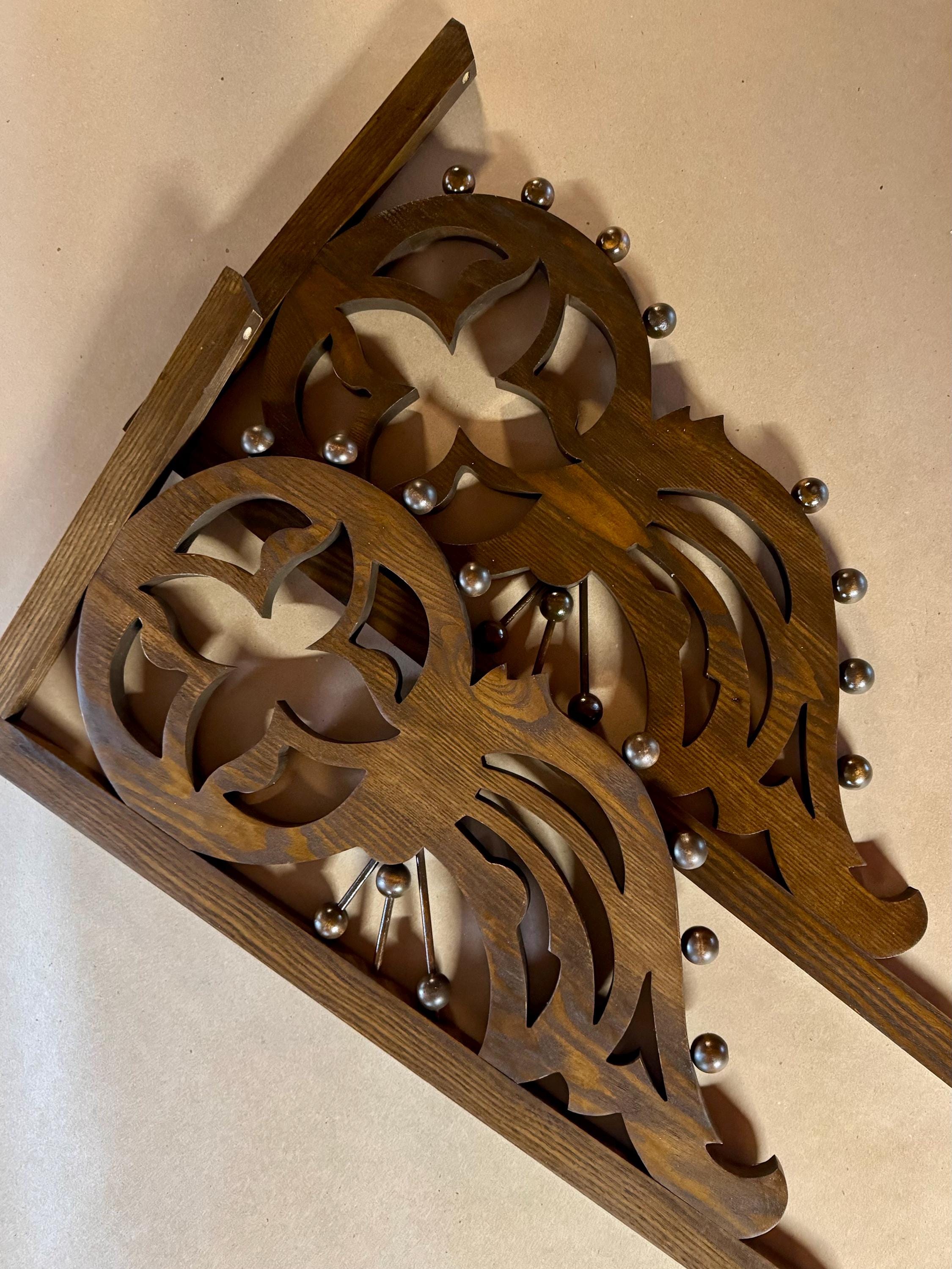 Corner Fan Art Nouveau Victorian Fretwork Oak Stick and Ball for ...