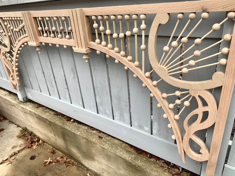 Victorian Oak Arch Spandrel: Stick and Ball Design, Art Nouveau Decor ...