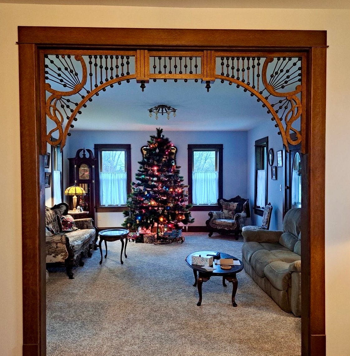 Victorian Oak Arch Spandrel: Stick and Ball Design, Art Nouveau Decor ...