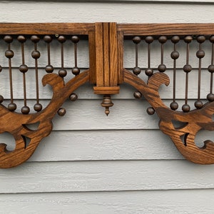 Victorian Fretwork Oak Stick and Ball Restoration Spandrel for Small ...