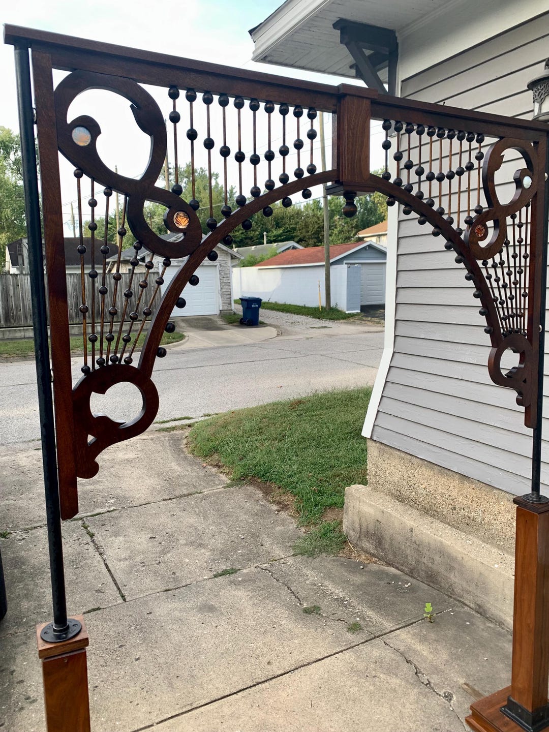 Hand Scrolled Fretwork Arch: Victorian Spandrel With Rose Jewels - Etsy