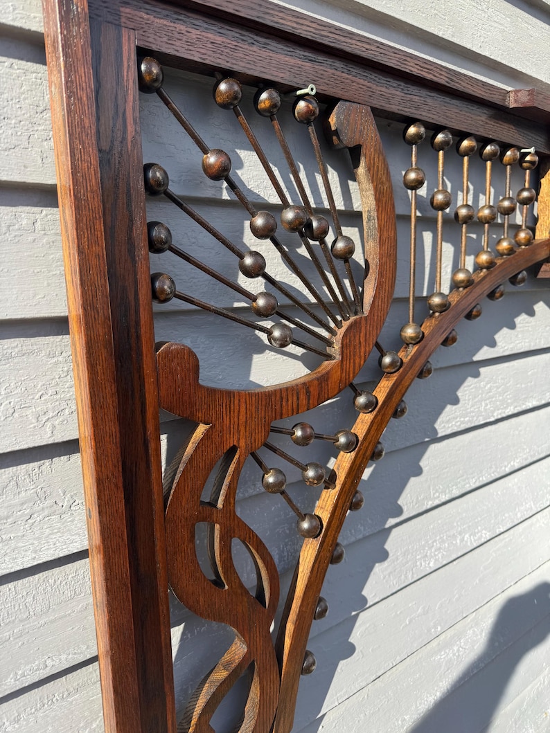 Red Oak Art Nouveau Headboard - Etsy