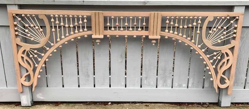 Victorian Oak Arch Spandrel: Stick and Ball Design, Art Nouveau Decor ...