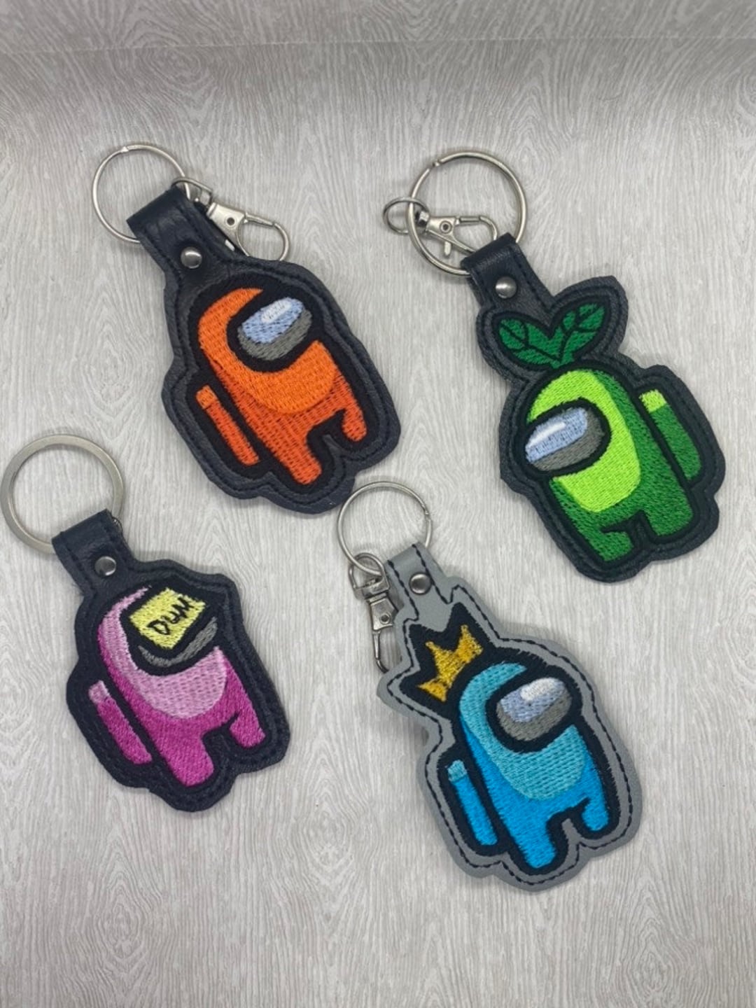 Among Us Embroidered Vinyl Key Chain or Bag Tag. This is Just a Sample ...