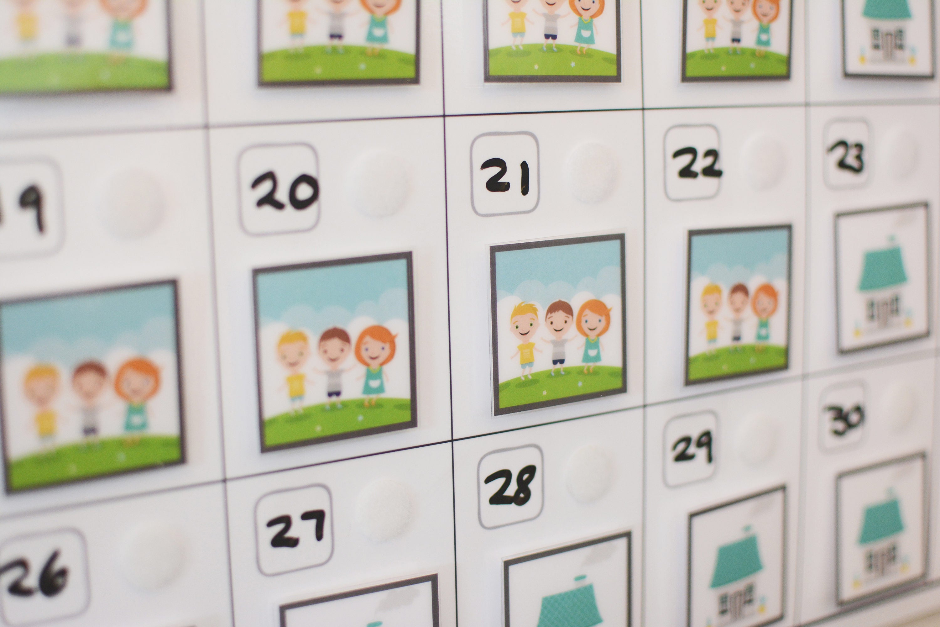 Monthly Calendar and Pictograms DIGITAL FILE - Etsy