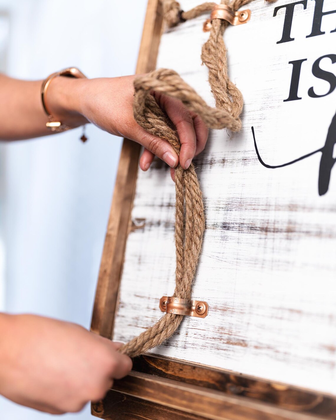 Rustic Wooden Wedding Unity Board: A Cord of Three Strands - Etsy