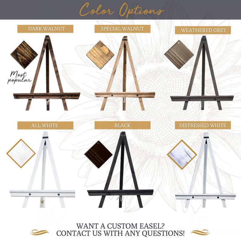 34" Rustic Wood Tabletop Easel: Wedding Sign, Art Display - Etsy