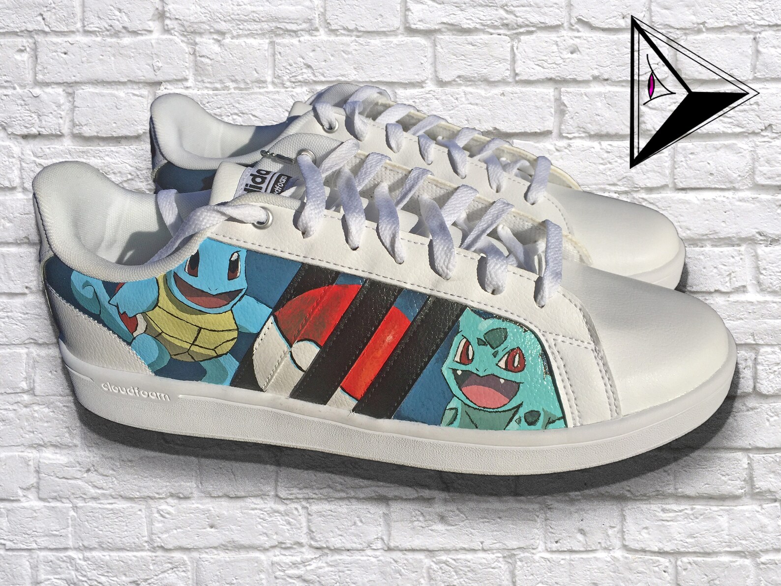 Starter Pokemon Custom Adidas Neo Cloudfoam Shoes Pikachu Adidas Shoes ...