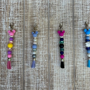 Princess Bling Mouse Keychains / Mouse Ear Keychain Gift / Mouse Ear ...