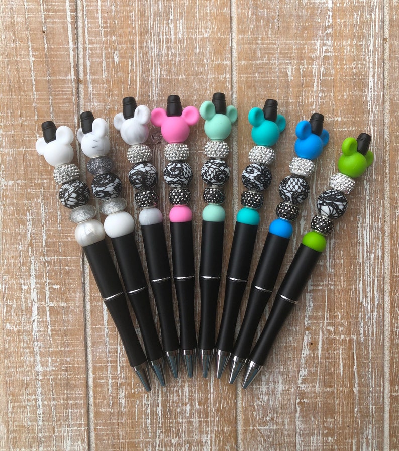 Lace & Bling Mouse Pens / Black Ink Twist Pens / Refillable - Etsy
