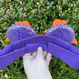 Figment Minnie Ear Visor / Purple Imagination Dragon Mickey Ears ...