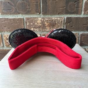 Classic Red and Black Mouse Ear Visor / Create Your Own Mouse Ear Visor ...