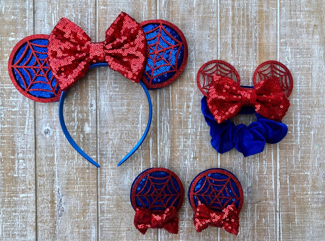 Sequin Spider Web Mouse Ears Headband, Scrunchie or Hair Clips - Etsy