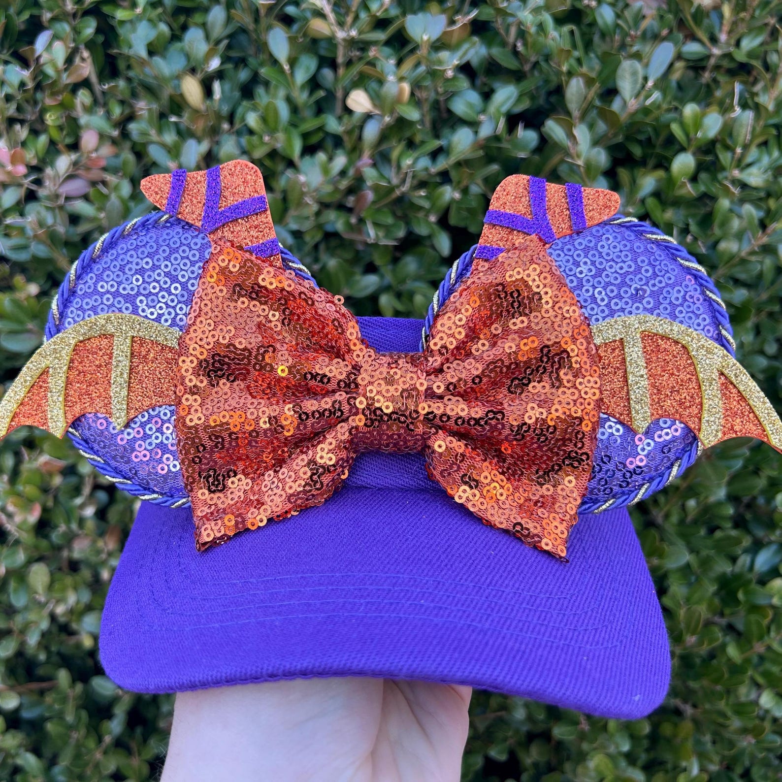 Figment Minnie Ear Visor / Purple Imagination Dragon Mickey Ears ...