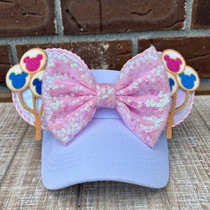 Castle and Balloons Mouse Ear Visor / Magical Castle Mouse Ears ...