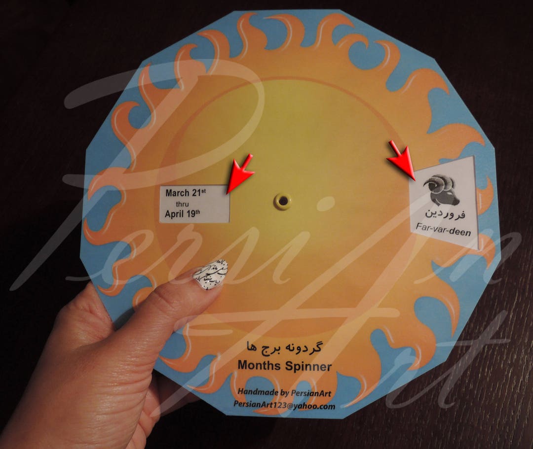 Persian Solar Calendar Spinner: Farsi Months & Horoscope - Educational ...