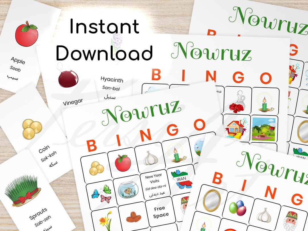 Nowruz Bingo Digital Instant Download Fun Game - بازی جذاب بینگوی نوروز ...