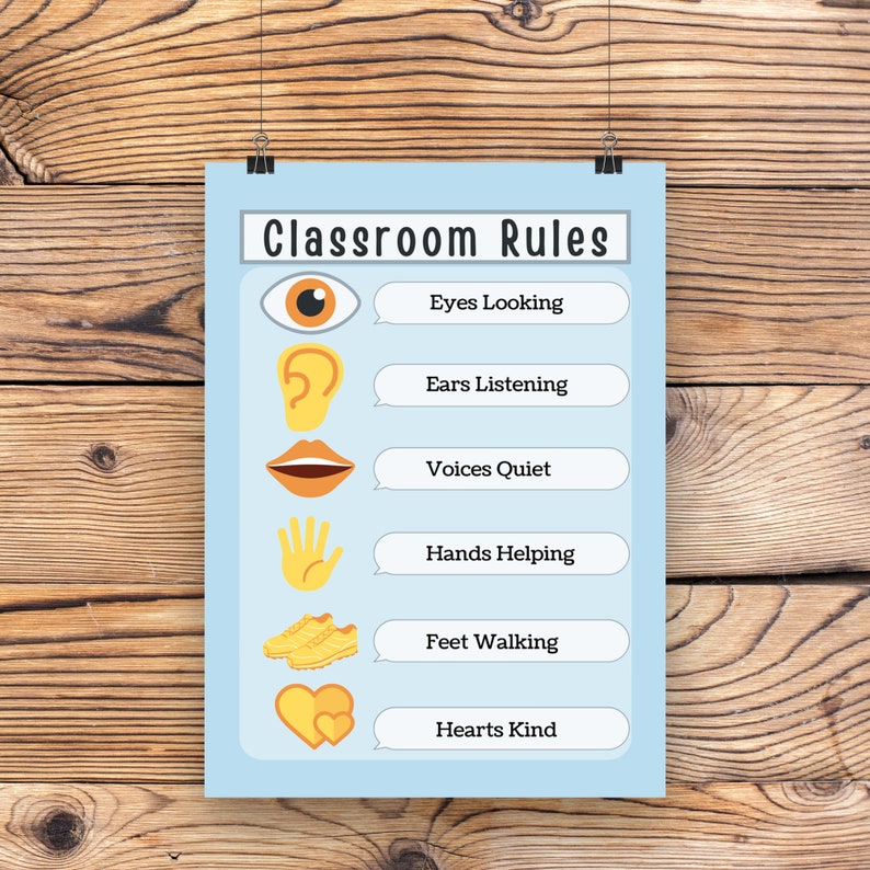 Classroom Rules Poster Teachers Instant Download Digital - Etsy Ireland