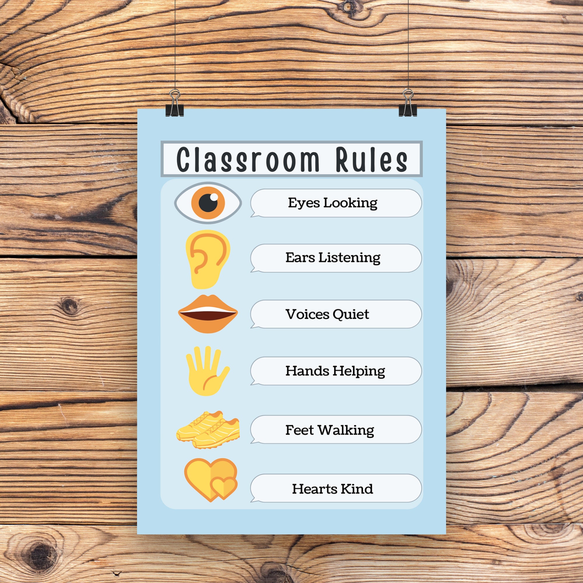 Preschool Classroom Rules Poster