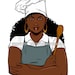 Afro Woman Chef Culinary Occupation Cooking Job Business Kitchen ...