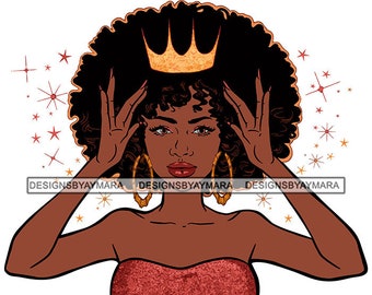 Black Queen Holding Crown Svg - Etsy