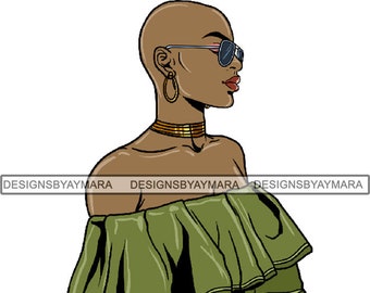 Bald woman svg | Etsy
