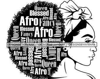 Afro Woman SVG Nubian Queen Fabulous Diva Turban Head Wrap - Etsy