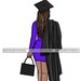 Melanin Young Girl Graduation Cap Locs Hair Gown Diploma Graduate Grad ...
