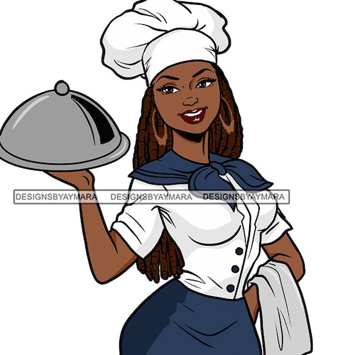 Afro Woman Chef Culinary Occupation Cooking Job Business - Etsy