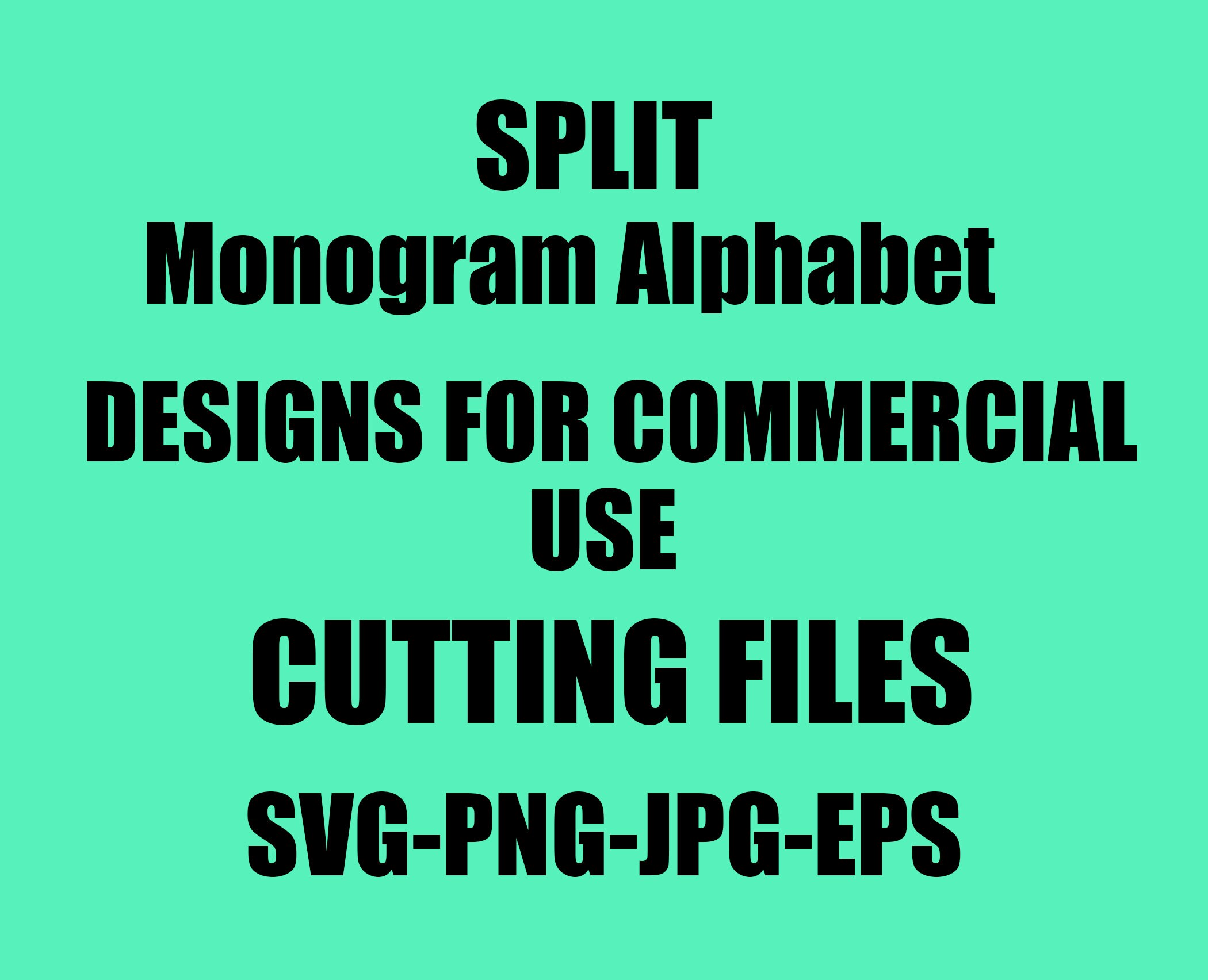 Split Monogram Alphabet Designs Abc Basic Elements Set of - Etsy