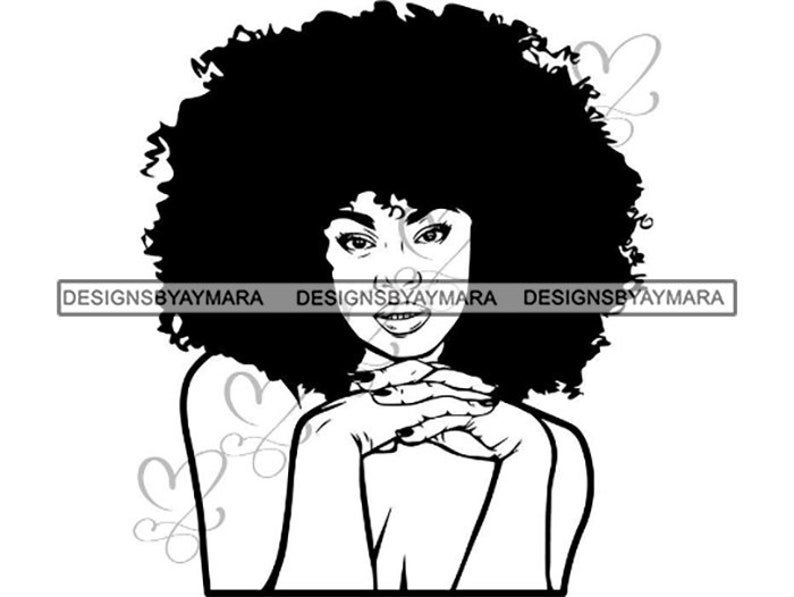 Black Woman SVG Diva Classy Lady Nubian Queen Afro Hairstyle - Etsy