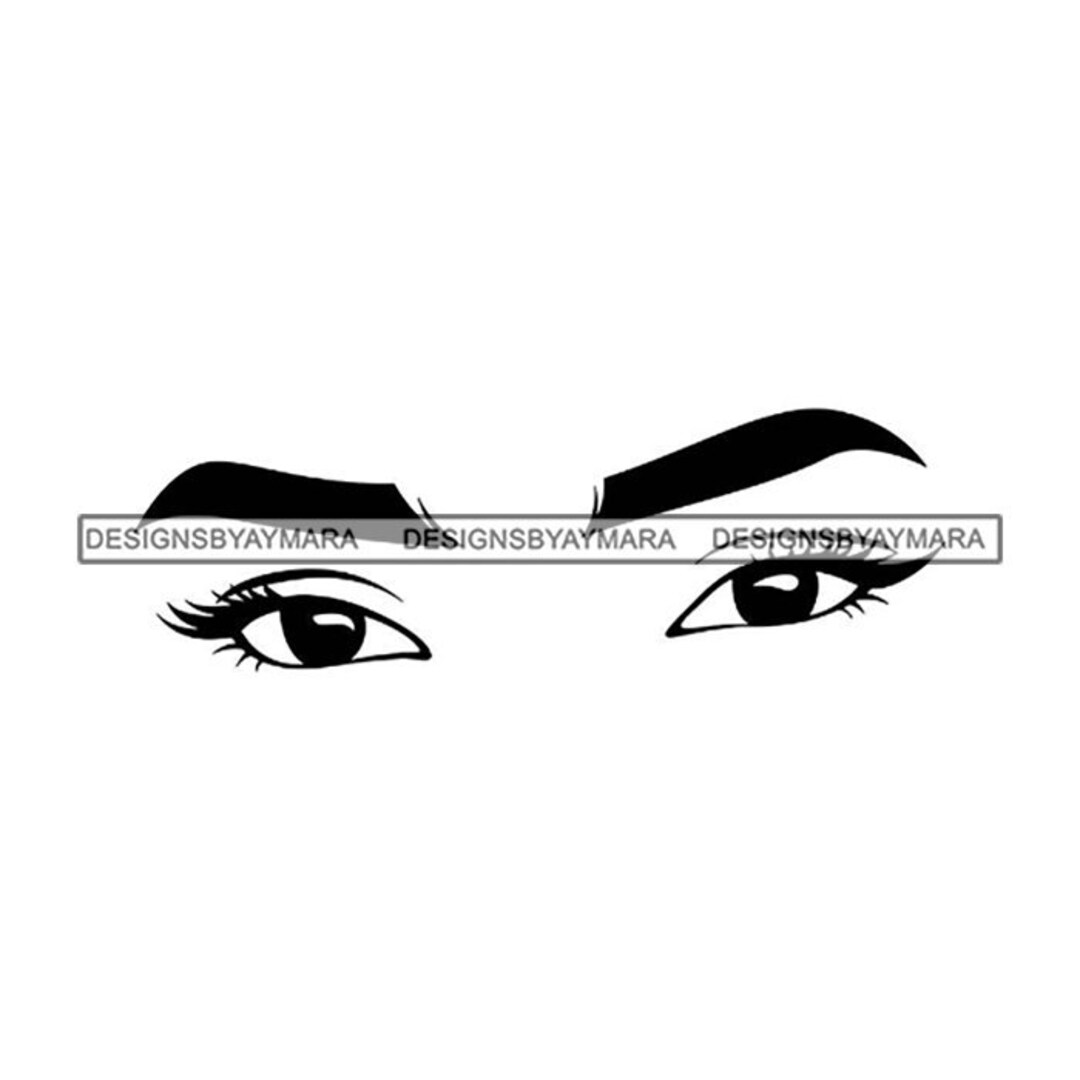 Female Eye Vision Svg Human Lady Make up Sign Eyeball See Watching ...