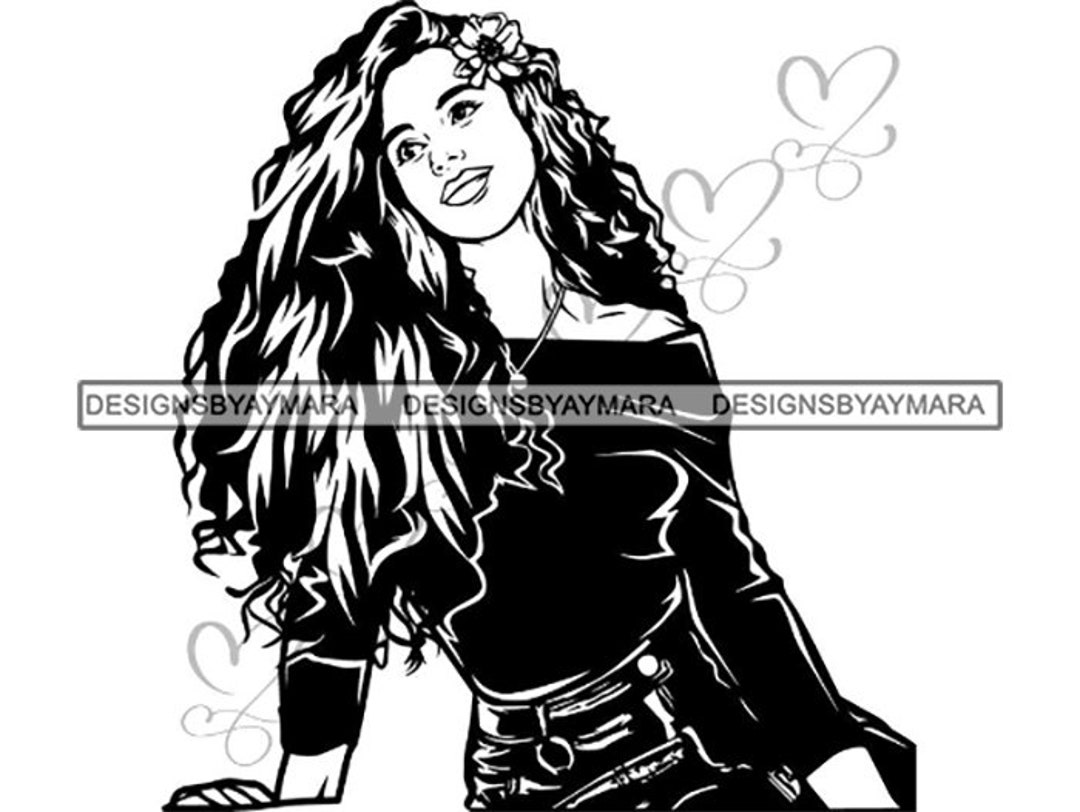 Latina Woman SVG Diva Classy Lady Nubian Queen Afro Hairstyle African ...