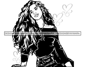 Latina Woman Svg Nubian Queen Diva Afro Hair Beautiful African American ...